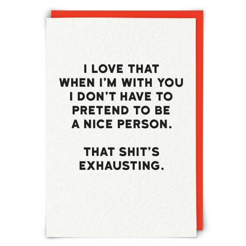 Redback Cards - Exhausting Greetings Card | Art of Joy